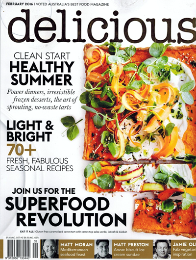 Delicious Magazine (Aus), February 2016 | Eat Your Books